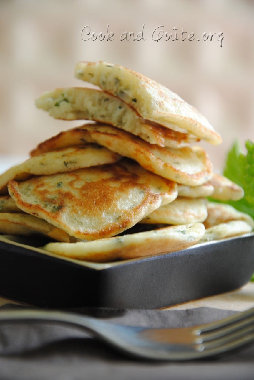 Mini blinis aux herbes - Quatre fois par jour